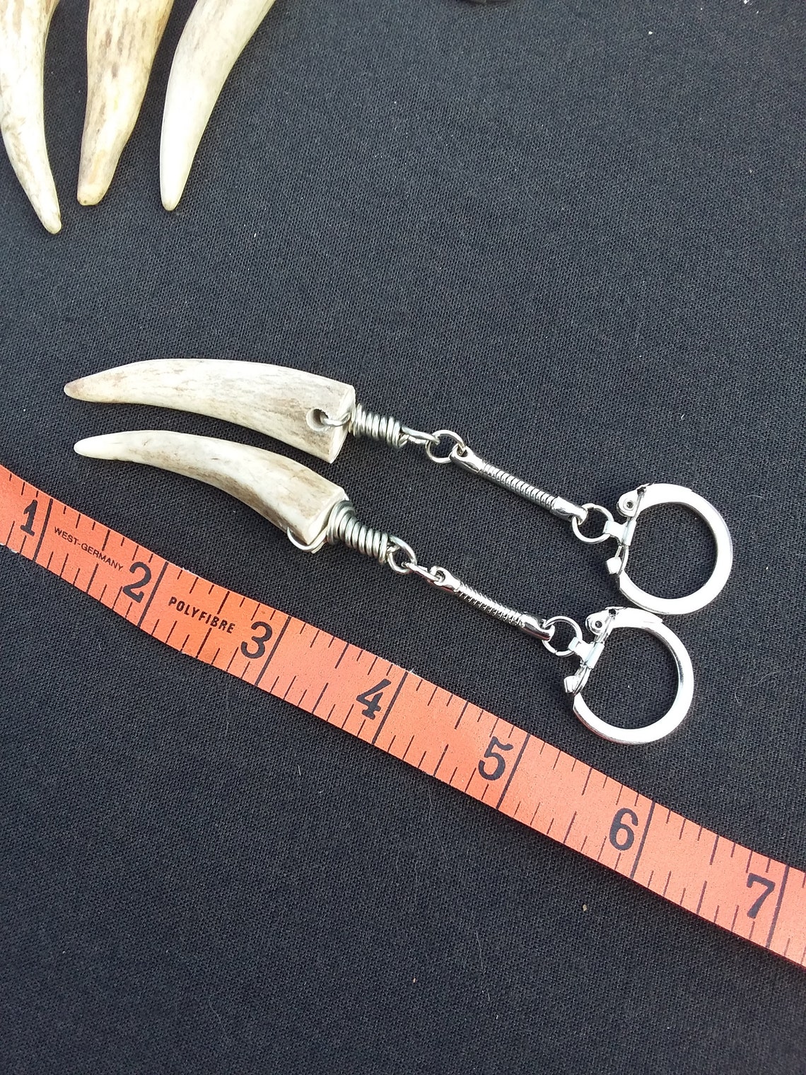Deer Antler Keychain Antler Key Chain Antler Keychain Bone - Etsy