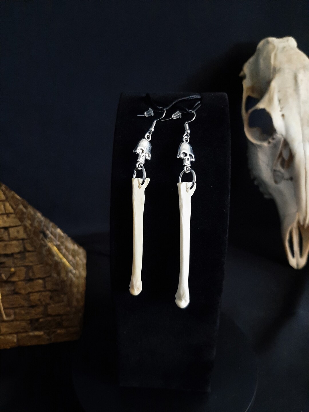 Bone Earrings, Coyote Bone Earrings, Bone Jewelry, Skull Earrings ...