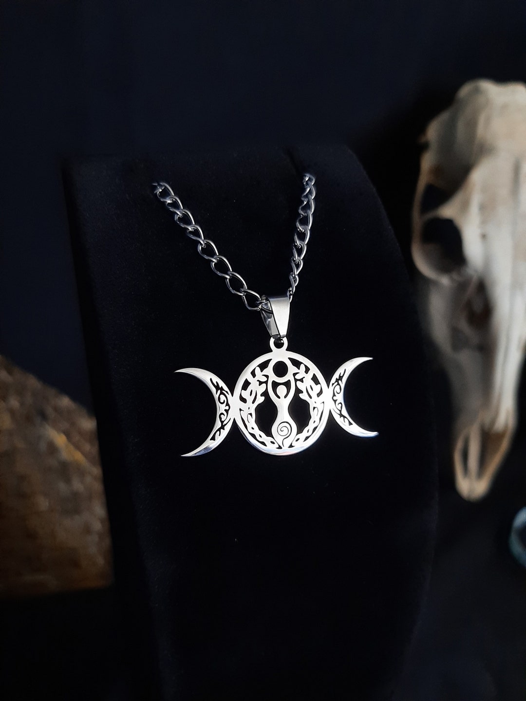 Moon Goddess Pendant, Wiccan Pendant, Goddess Pendant, Witch Necklace ...