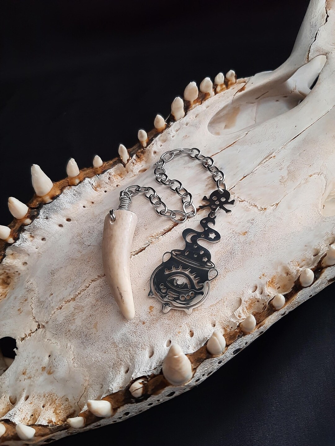 Cauldron Pendulum, Bone Pendulum, Witch Pendulum, Antler Pendulum ...