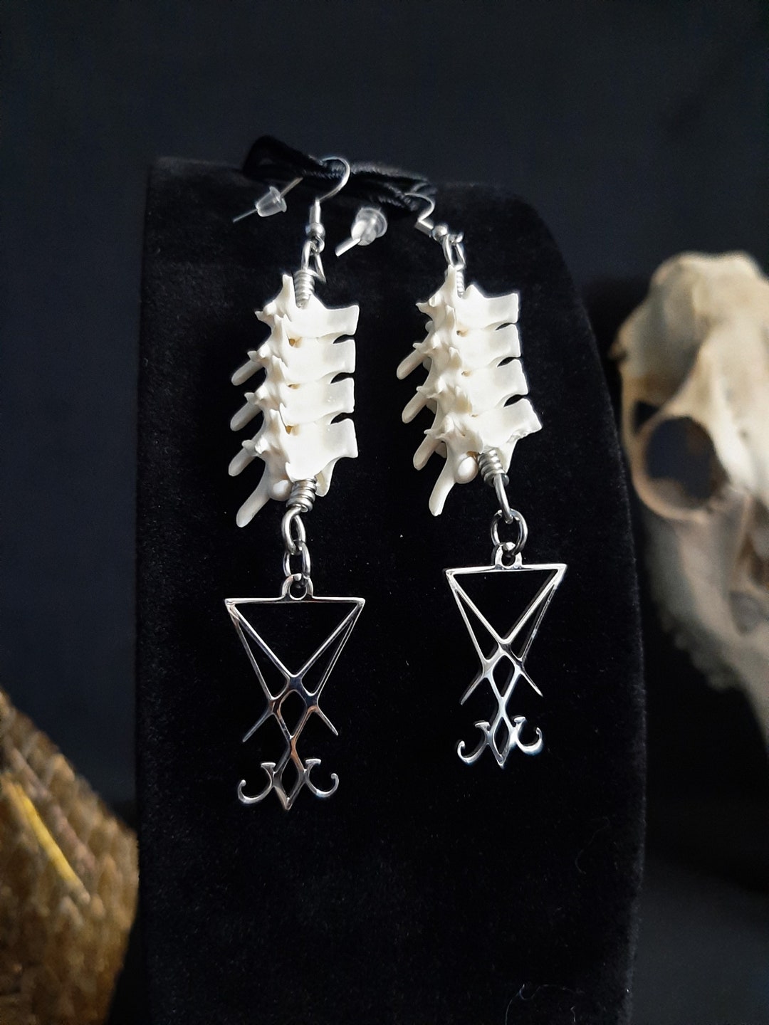 Lucifer Earrings, Lucifer Morningstar Earrings, Satanic Earrings, Sigil ...