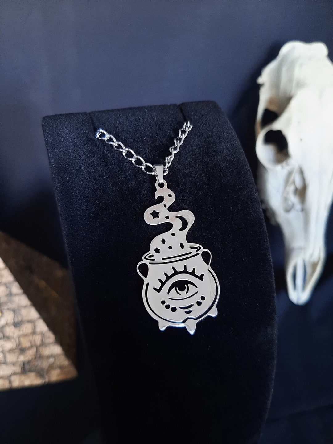 Cauldron Pendant, Witch Potion Pendant, Witch Necklace, Gothic Pendant ...
