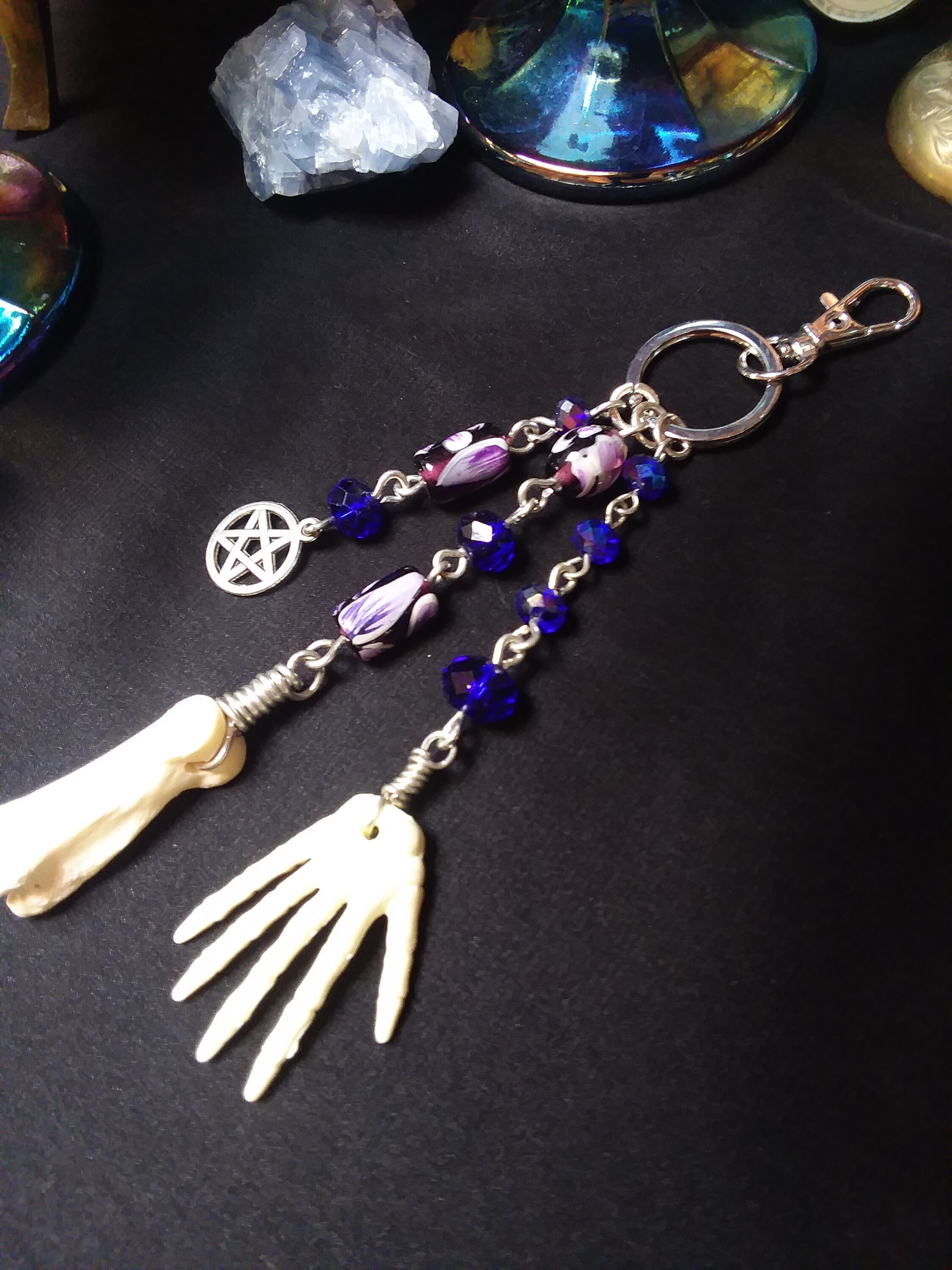 Bone Keychain Deer Bone Keychain Gothic Keychain Key Chain | Etsy