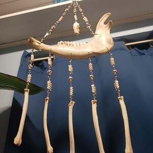 Bone Chime, Bone Hanger, Bone Decor, Bone Wind Chime, Satanic Art ...