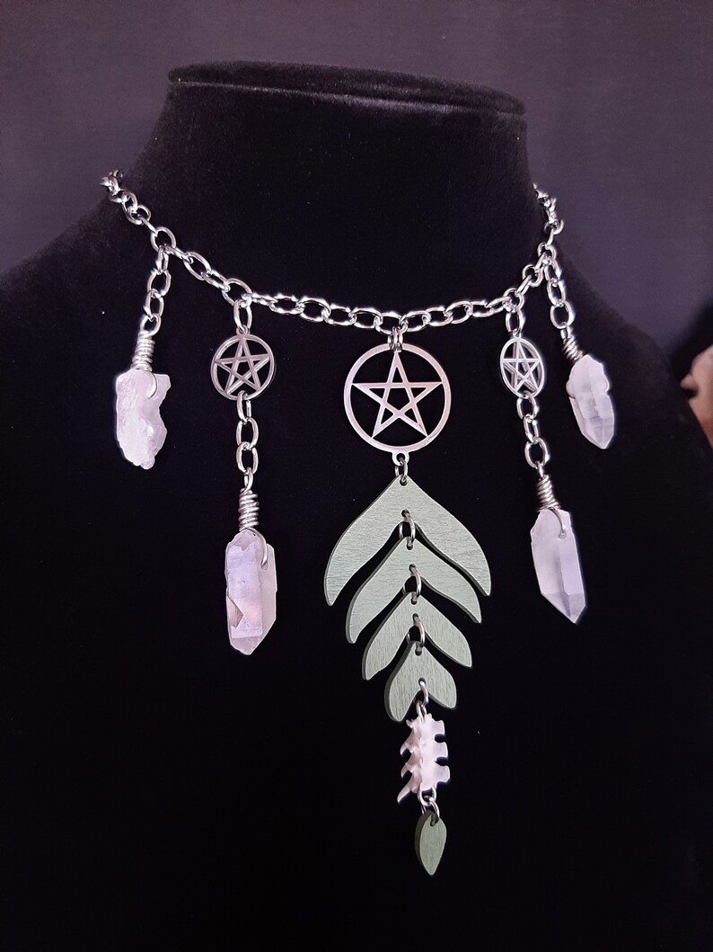 Forest Witch Necklace, Crystal Necklace, Wiccan Necklace, Witch Jewelry ...
