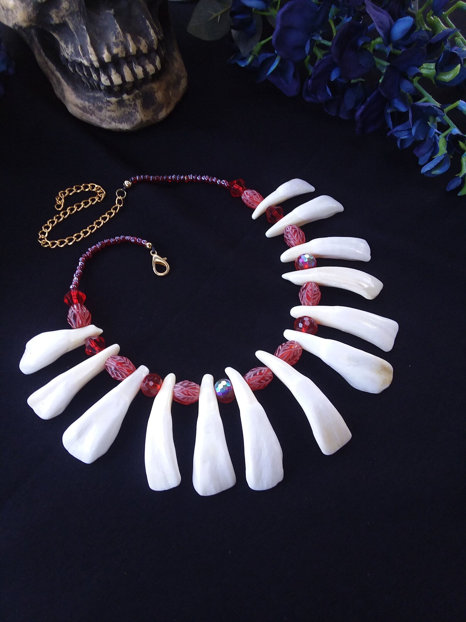 Bone Necklace Tooth Necklace Buffalo Tooth Necklace Native | Etsy