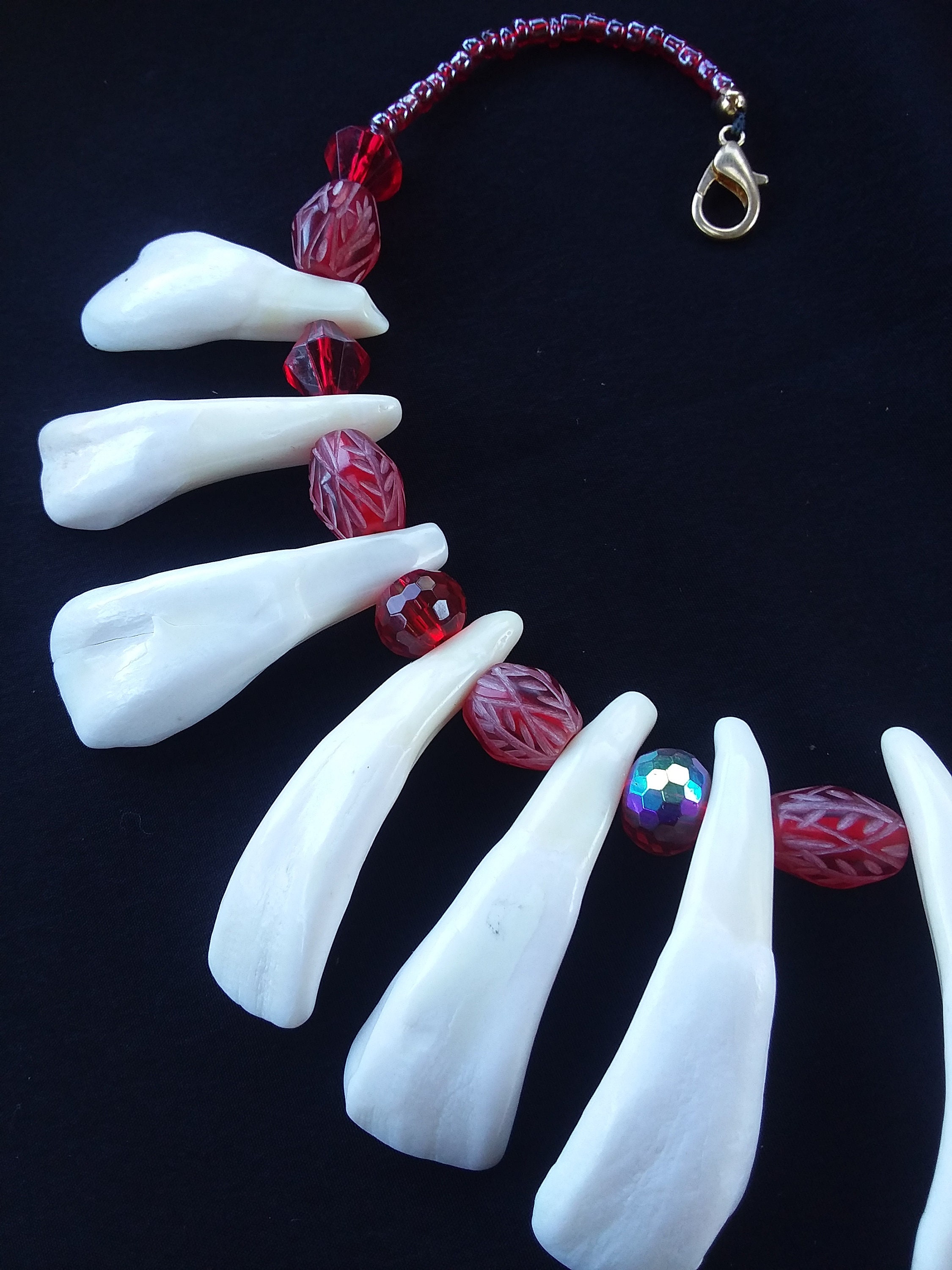 Bone Necklace Tooth Necklace Buffalo Tooth Necklace Native | Etsy