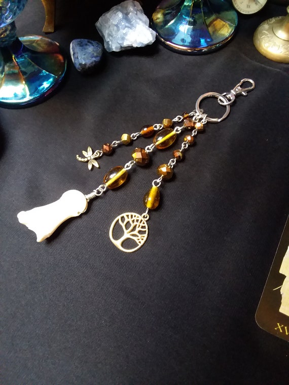 Bone Keychain Deer Bone Keychain Bone Key Chain Tree of - Etsy