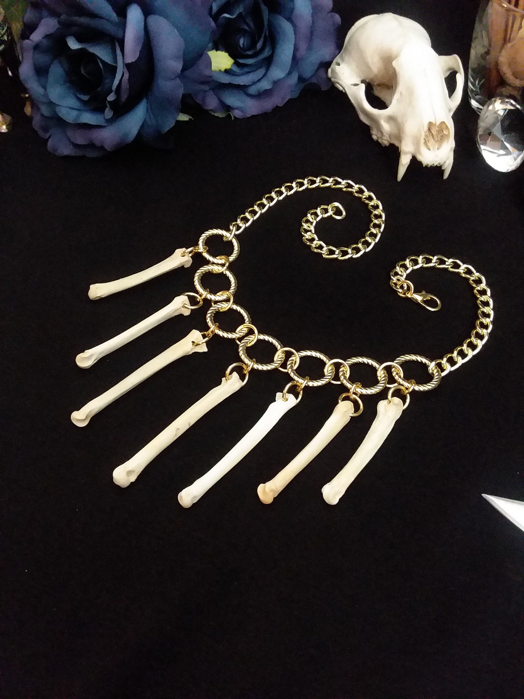 Coyote Bone Necklace, Gothic Necklace, Bone Jewelry, Bone Necklace ...