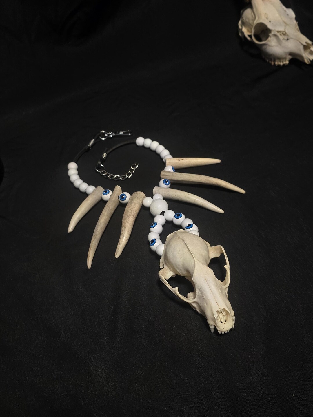 Raccoon Skull Necklace, Viking, Tribal Antler Necklace, Shaman, Voodoo ...