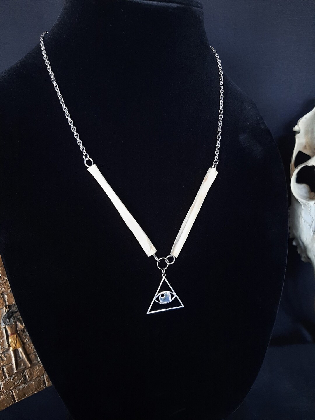 All Seeing Eye Pendant, Occult Pendant, Witch Pendant, Satanic Necklace ...