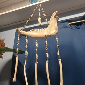 Bone Chime, Bone Hanger, Bone Decor, Bone Wind Chime, Satanic Art ...