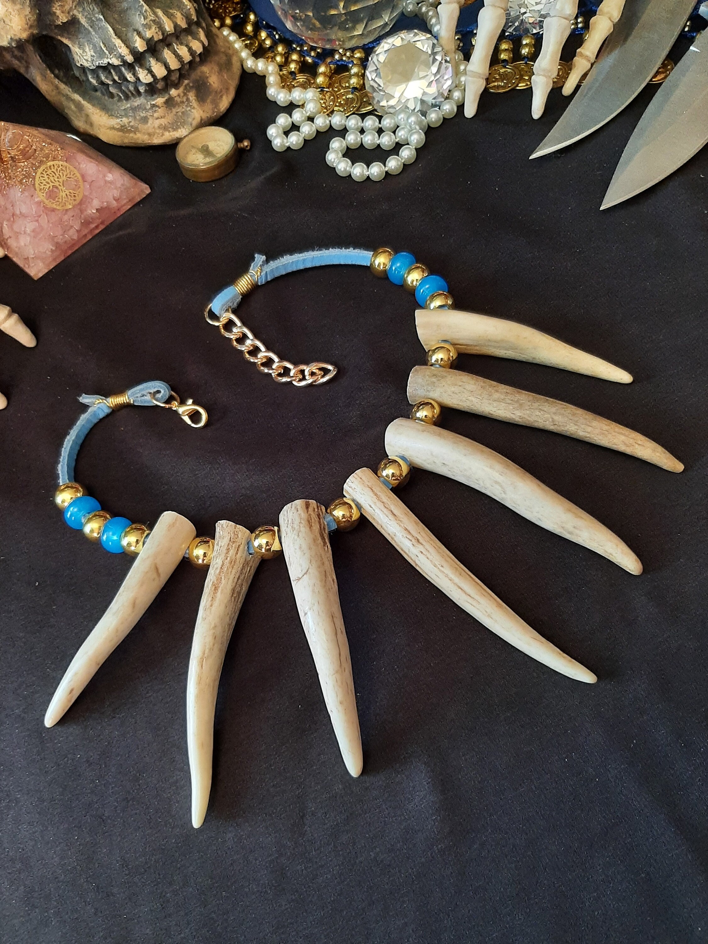 Antler Necklace, Bone Necklace, Bone Jewelry, Antler Jewelry, Real Bone ...