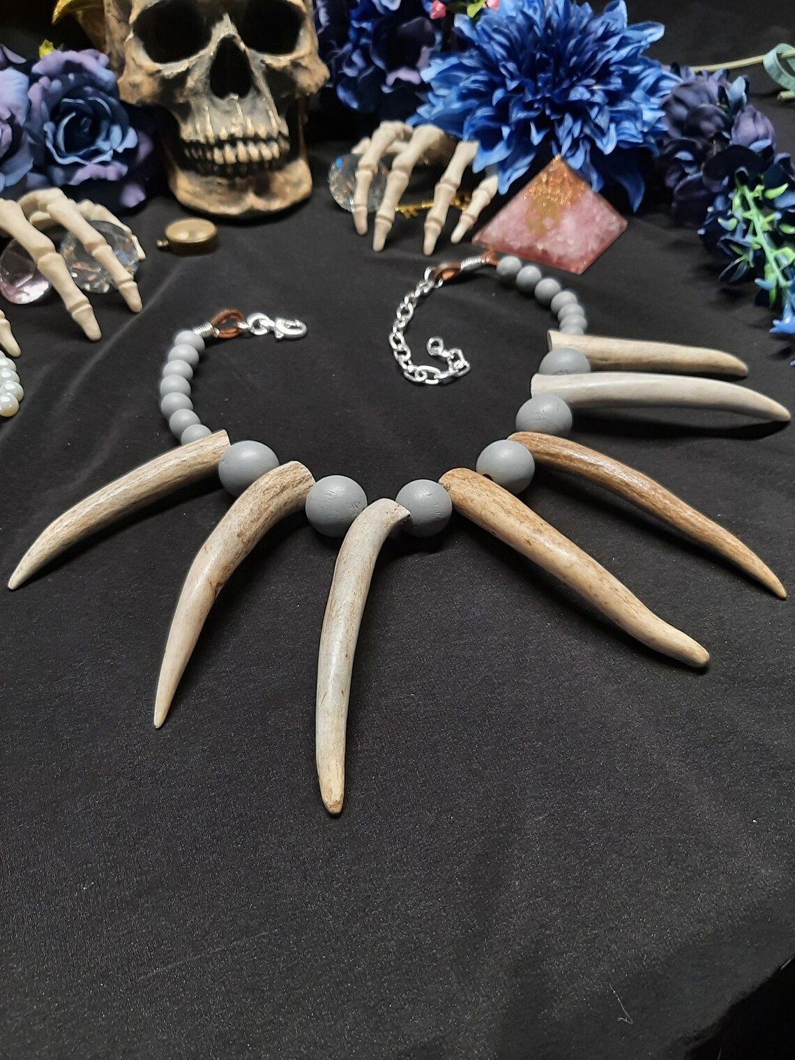 Bone Necklace, Bone Jewelry, Antler Necklace, Real Bone Necklace, Real ...