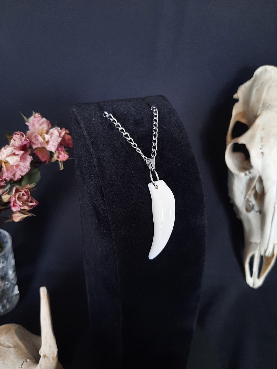 Replica Wolf Tooth Pendant, Wolf Fang Pendant, Wolf Tooth Necklace ...