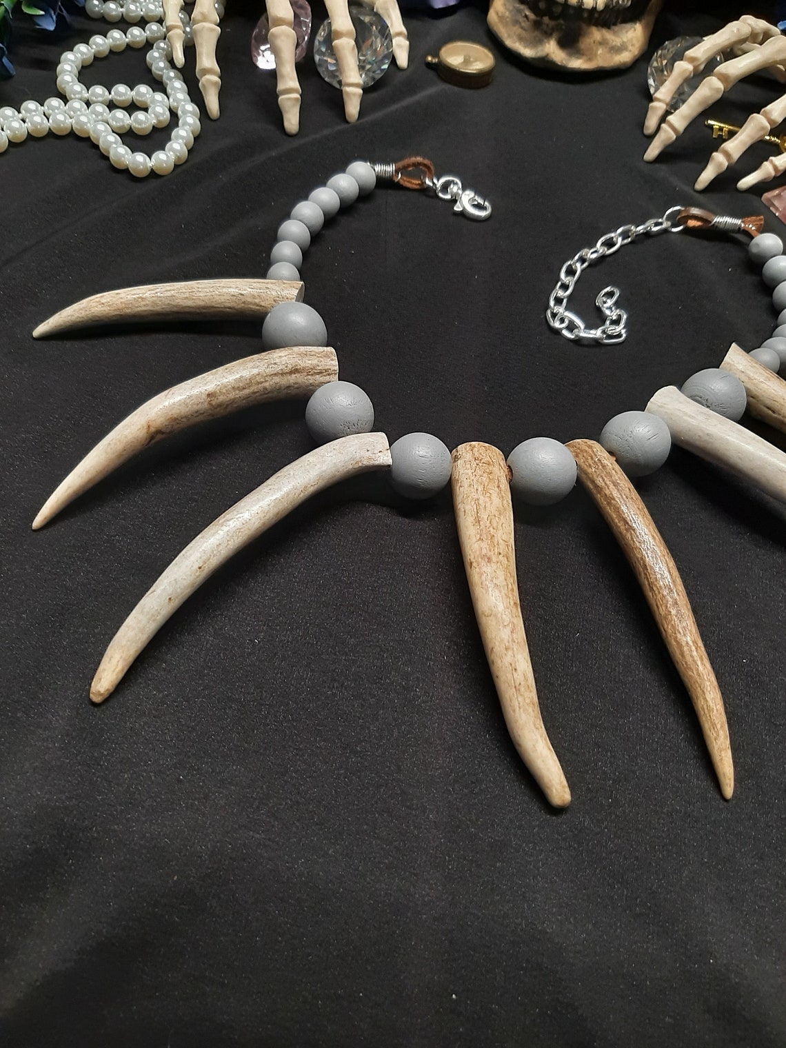 Bone Necklace, Bone Jewelry, Antler Necklace, Real Bone Necklace, Real ...