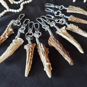 Deer Antler Keychain, Antler Key Chain, Antler Keychain, Bone Keychain ...