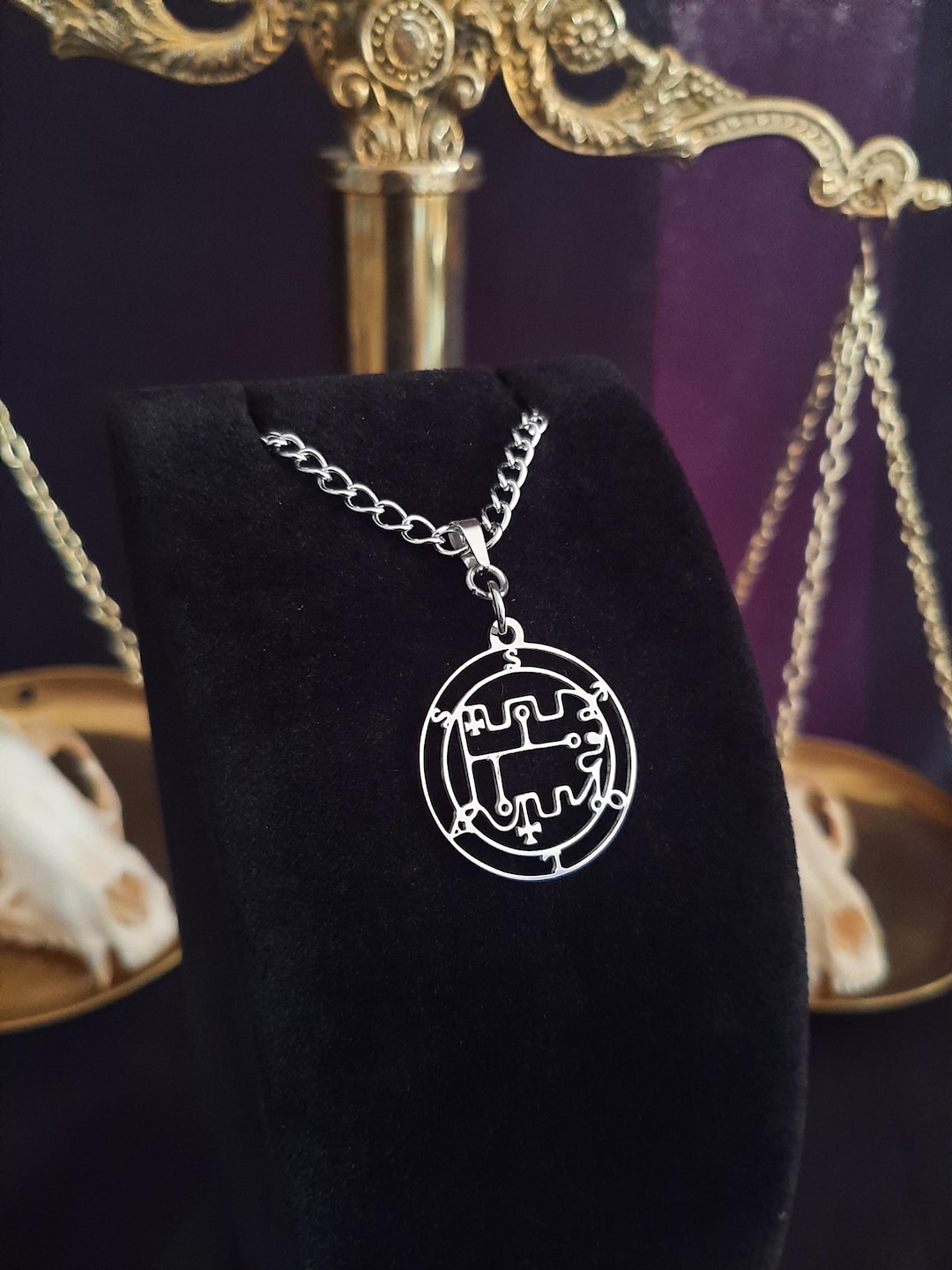 Stolas Pendant, Sigil of Stolas, Stolas Necklace, Demonic Sigil ...