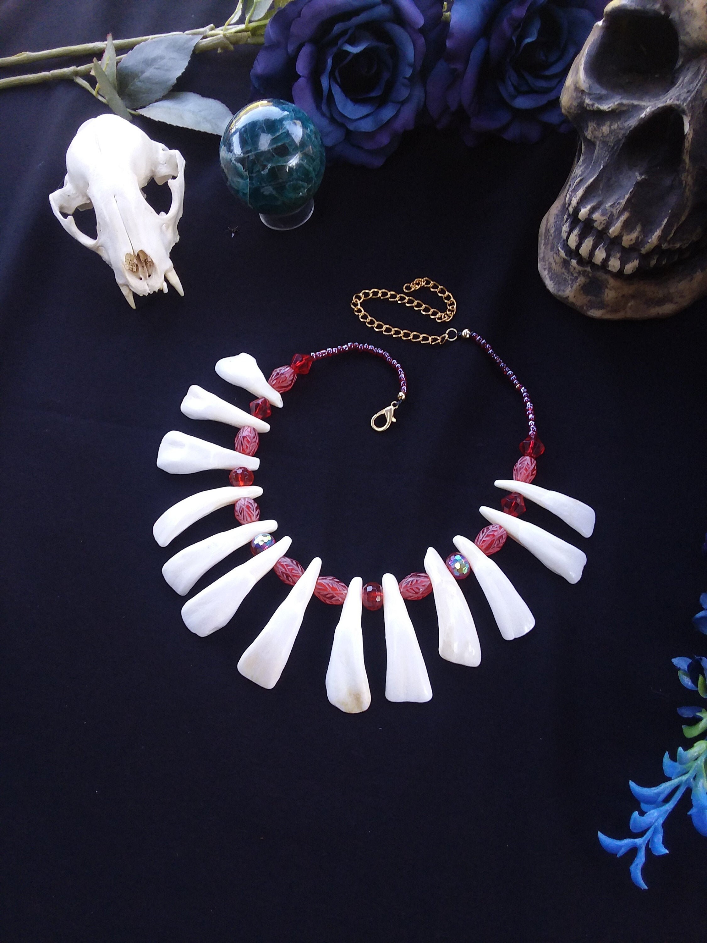 Bone Necklace Tooth Necklace Buffalo Tooth Necklace Native | Etsy