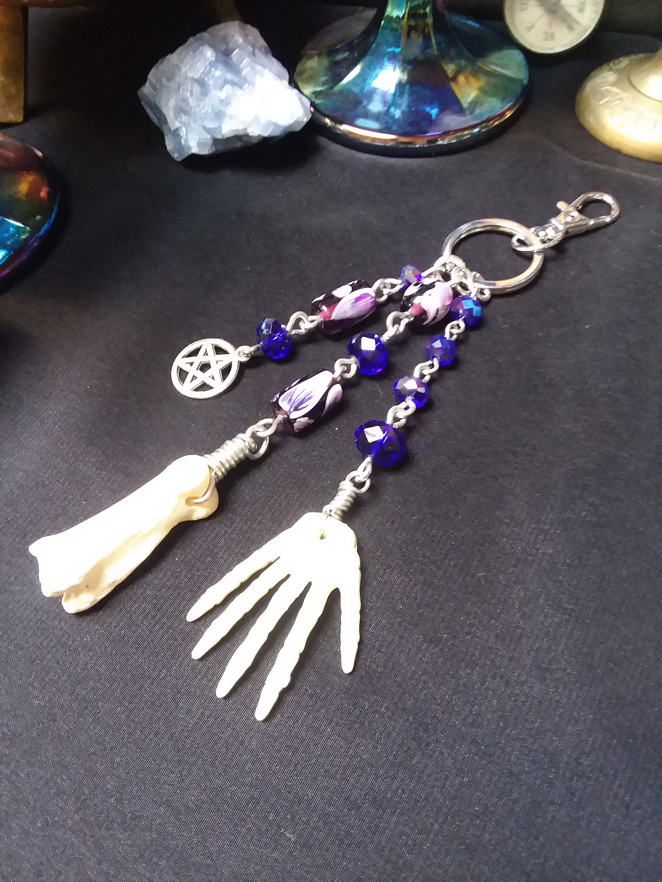 Bone Keychain Deer Bone Keychain Gothic Keychain Key Chain | Etsy