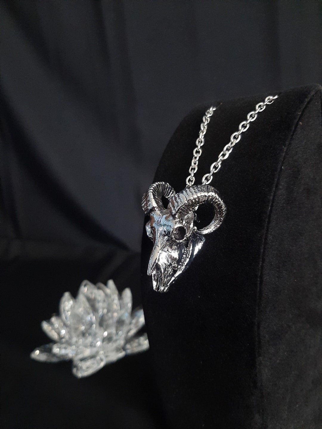 Ram Skull Pendant, Baphomet Pendant, Devil Pendant, Satan Pendant ...