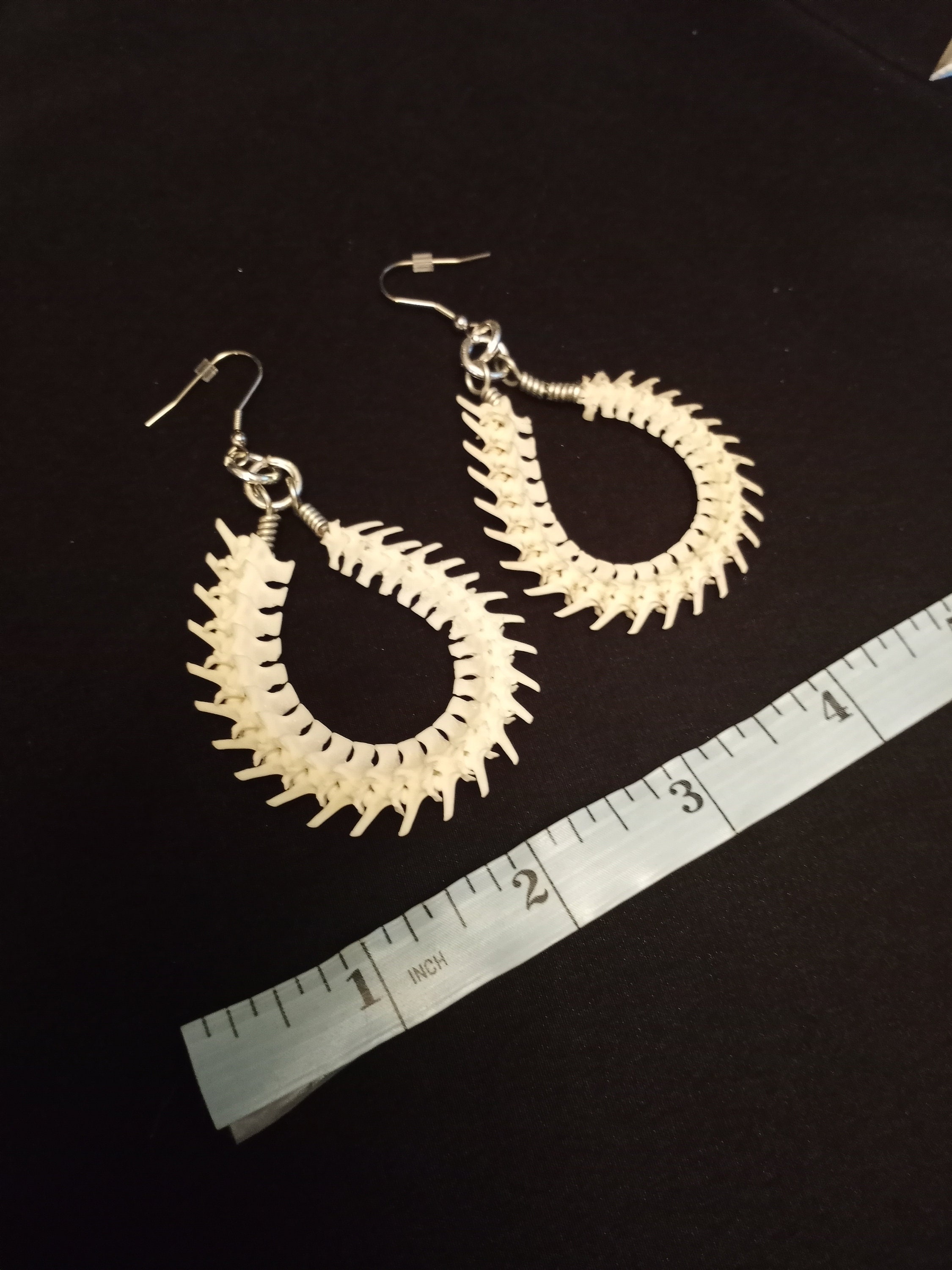 Rattlesnake Vertebrae Earrings Bone Earrings Bone Hoop | Etsy