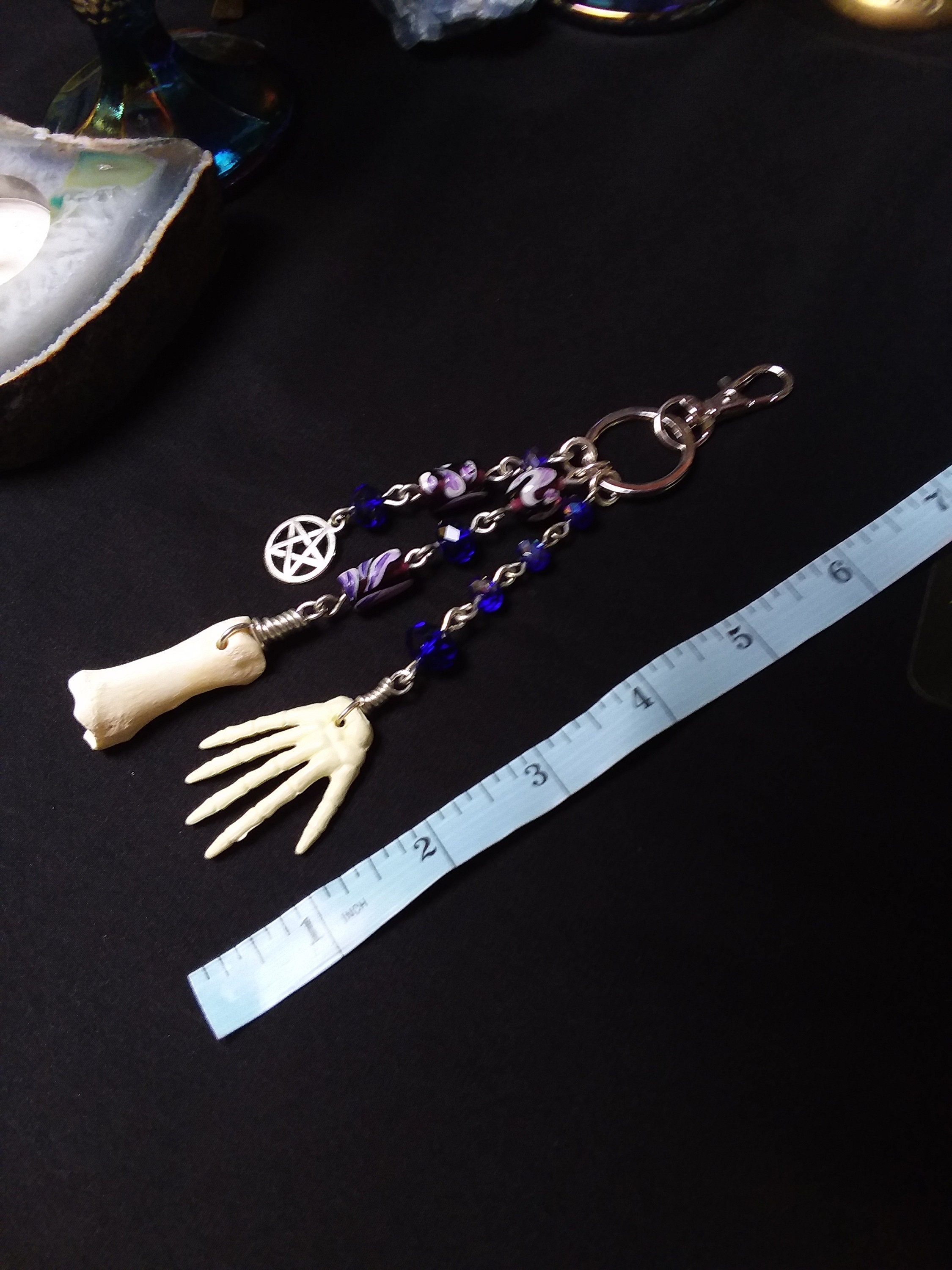 Bone Keychain Deer Bone Keychain Gothic Keychain Key Chain | Etsy