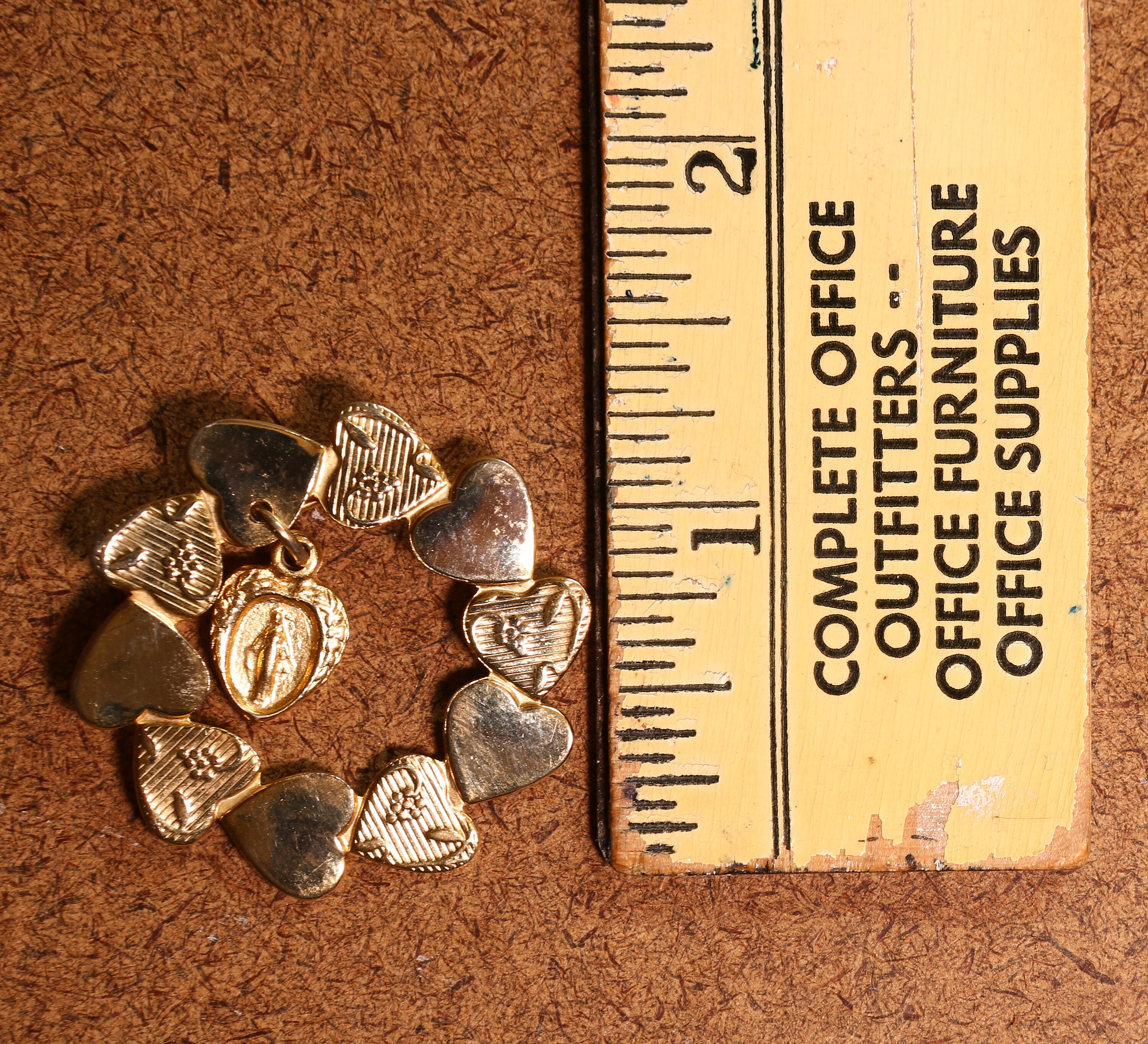 Virgin Mary Brooch Pin Blessed Mother Medal Heart Miraculous Dangle ...