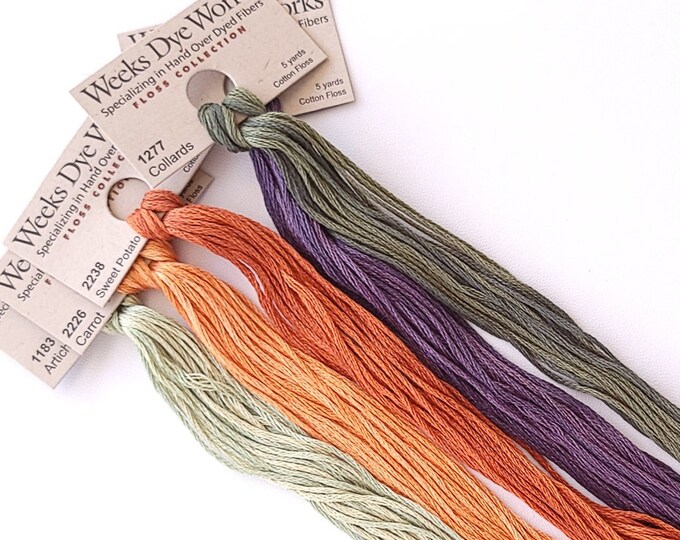 From the Garden, Weeks Dye Works Floss Bundle - Hand Embroidery or ...