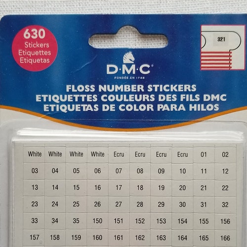 DMC Floss Number Stickers - Etsy