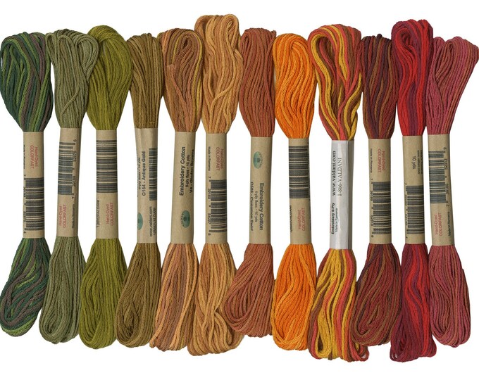 Hand Dyed, Colorfast Valdani 6 Strand Embroidery Floss Fabulous Autumn ...