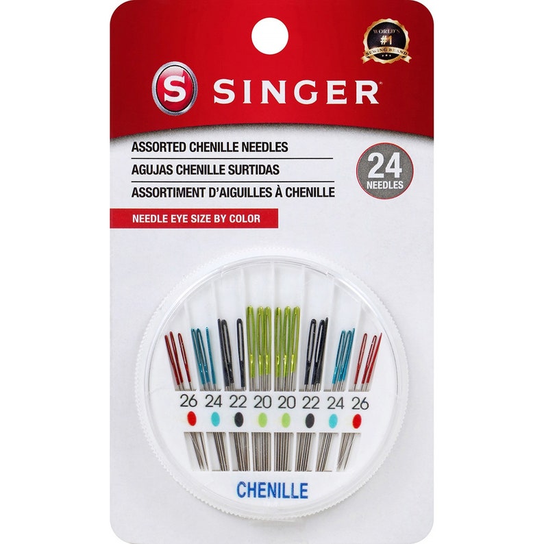 Singer Chenille Color Eye Needles 24 Pk - Hand Embroidery Needles - Etsy