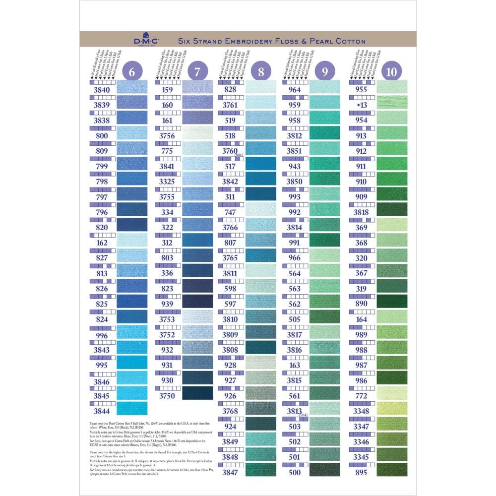 DMC Threads Printed Color Card - Etsy