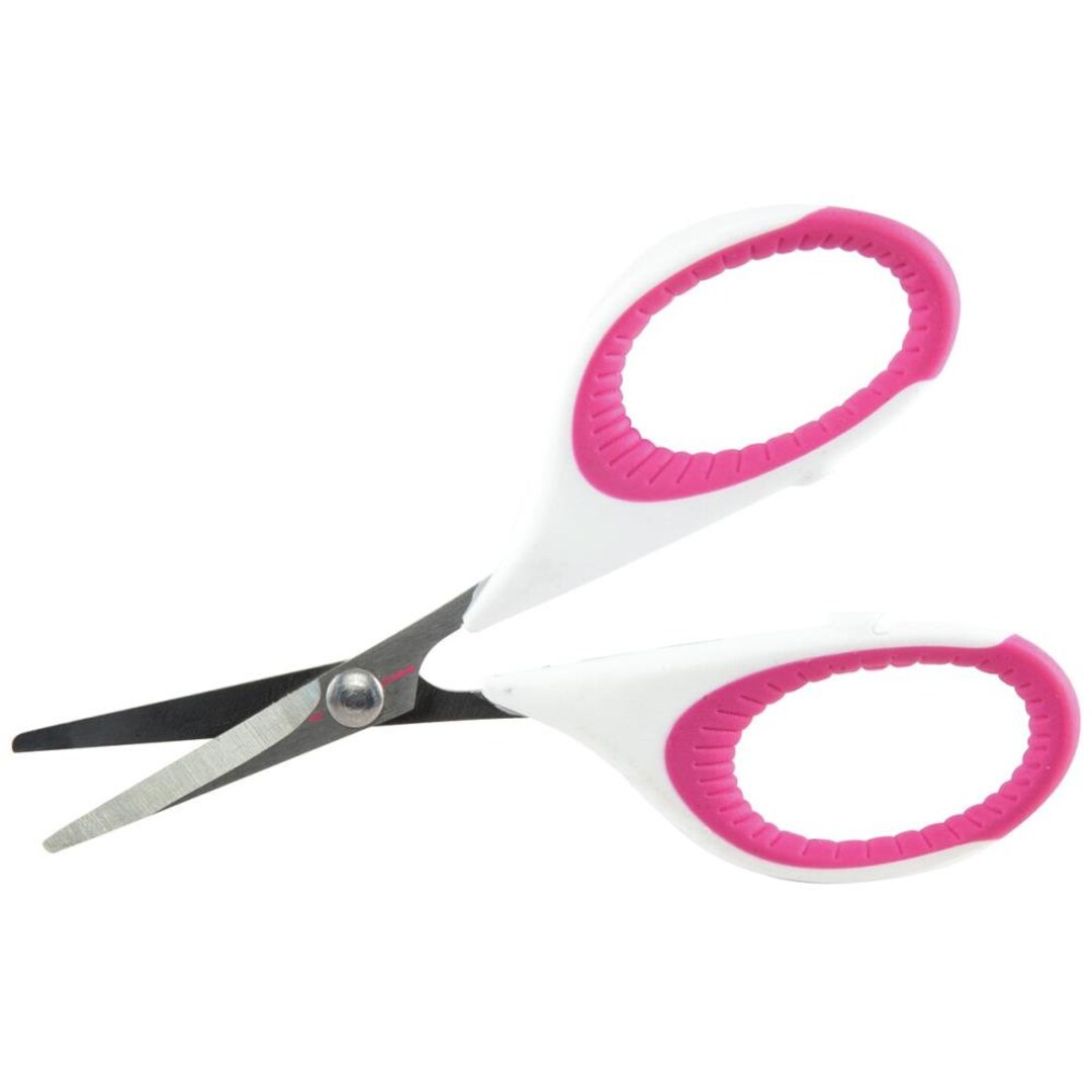 Singer Craft Scissors 4-inch With Pink and White Rubberized Soft Grip ...