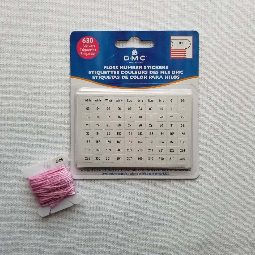 DMC Floss Number Stickers - Etsy