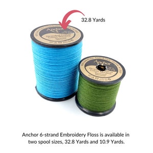 Large Spool 32.8 Yd - 0291 Canary Yellow Dark Anchor 6-strand ...