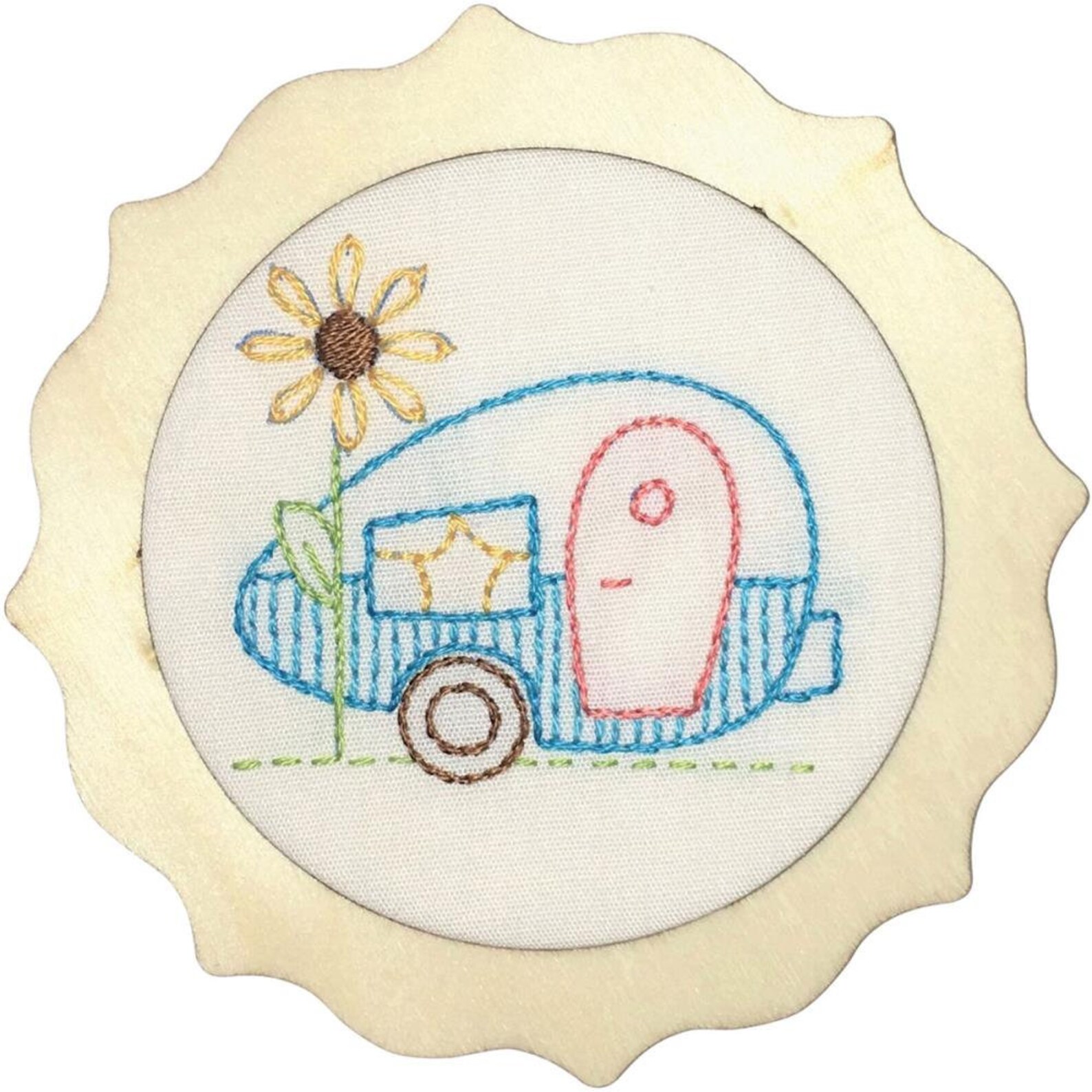 Kit Mini Camper Hand Embroidery Kit With Wood Frame by - Etsy