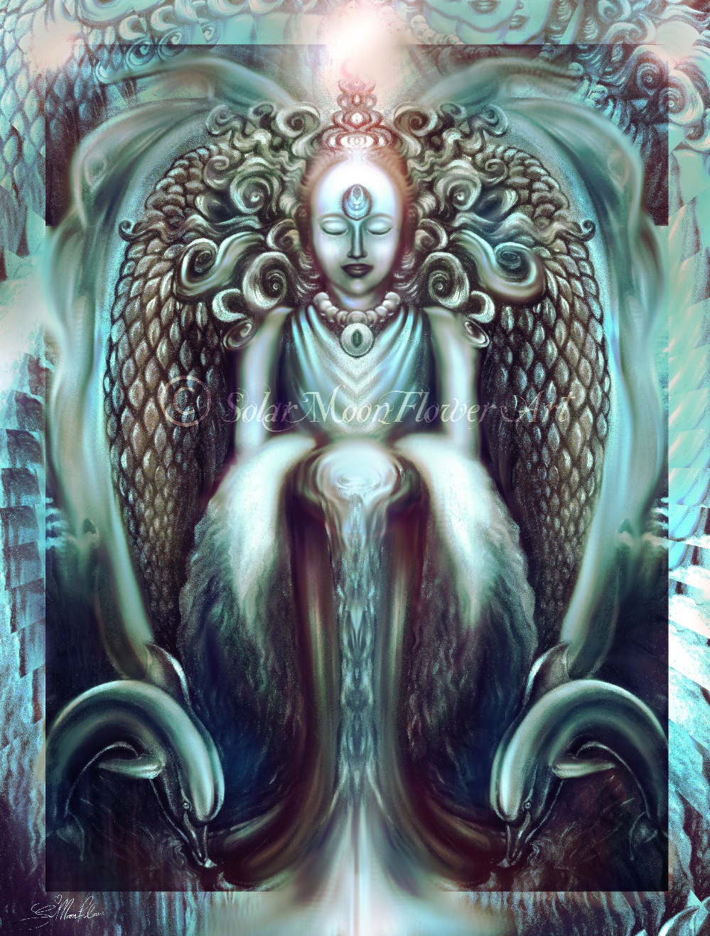 Beautiful Arc Angel Gabriel A3 Original Art Poster Limited Edition Art ...