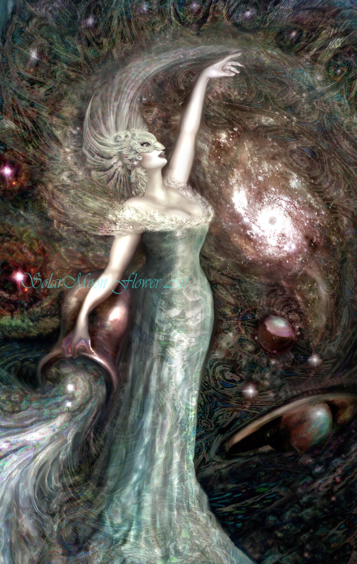 Limted Edition Aquarius Star Goddess Zodiac Painting - Etsy