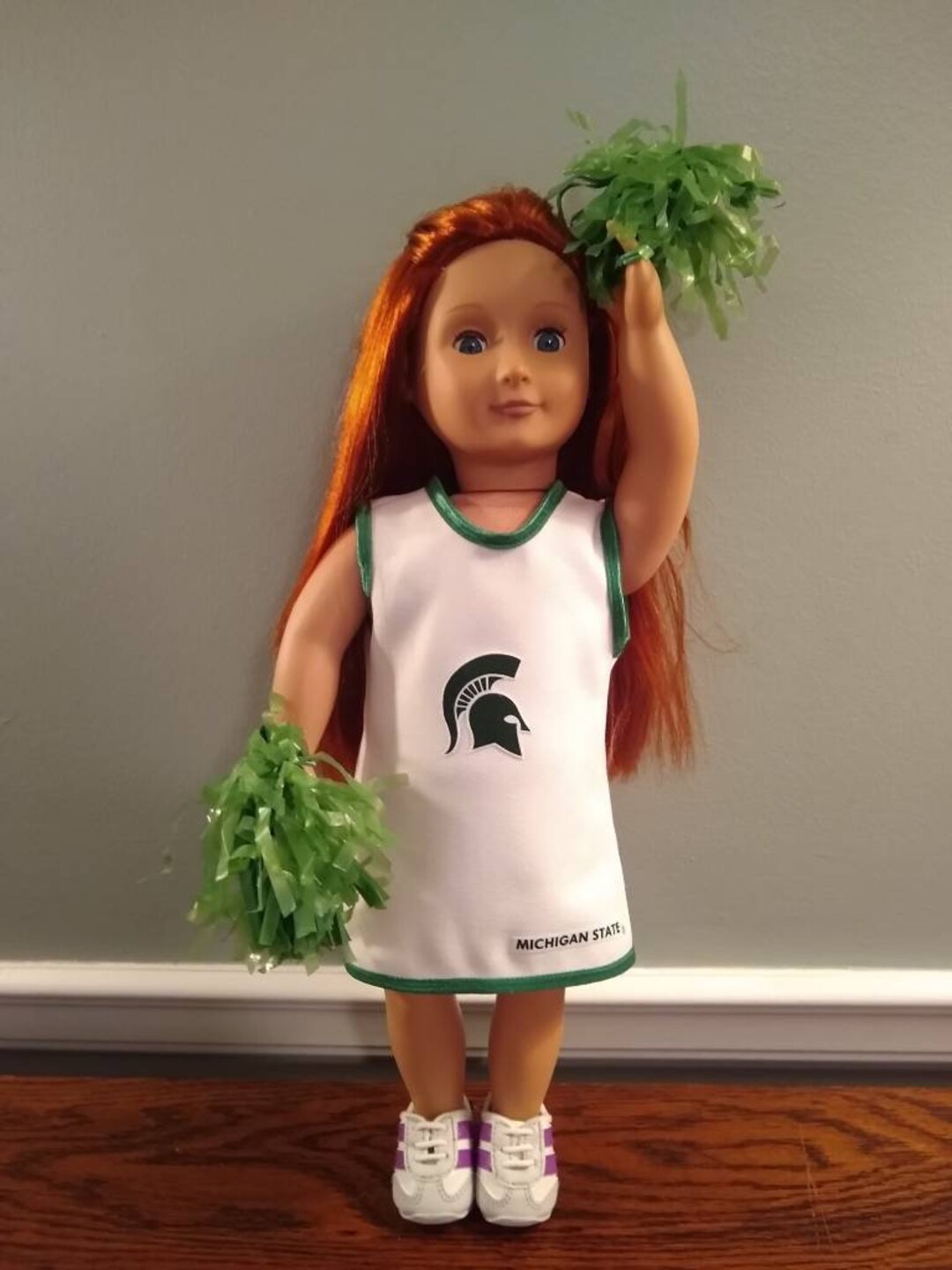 Michigan State Spartan Cheerleading Outfit for American Girl Size Doll ...