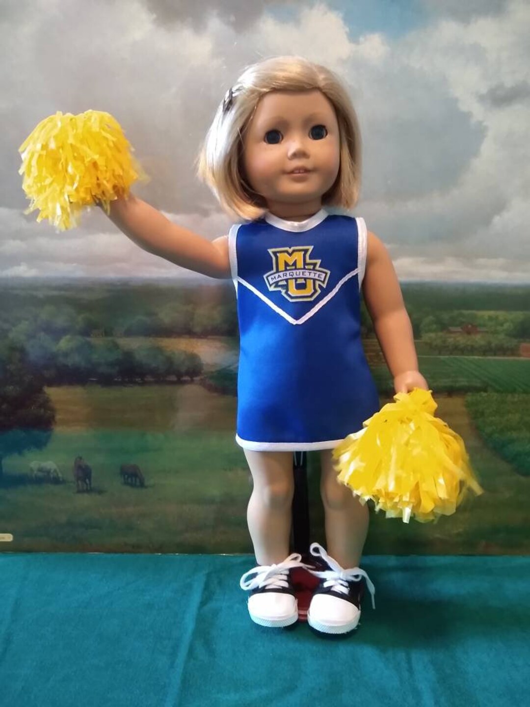 Cheerleading Outfit for American Girl Size Doll and a Young Marquette ...