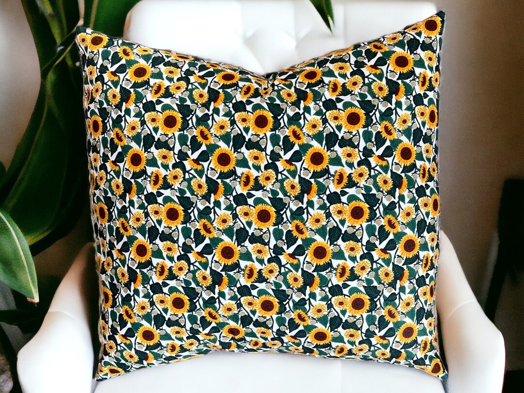 Rifle Paper Co Curio Sunflower Fields in Cream Fabric Pillow Cover - Etsy
