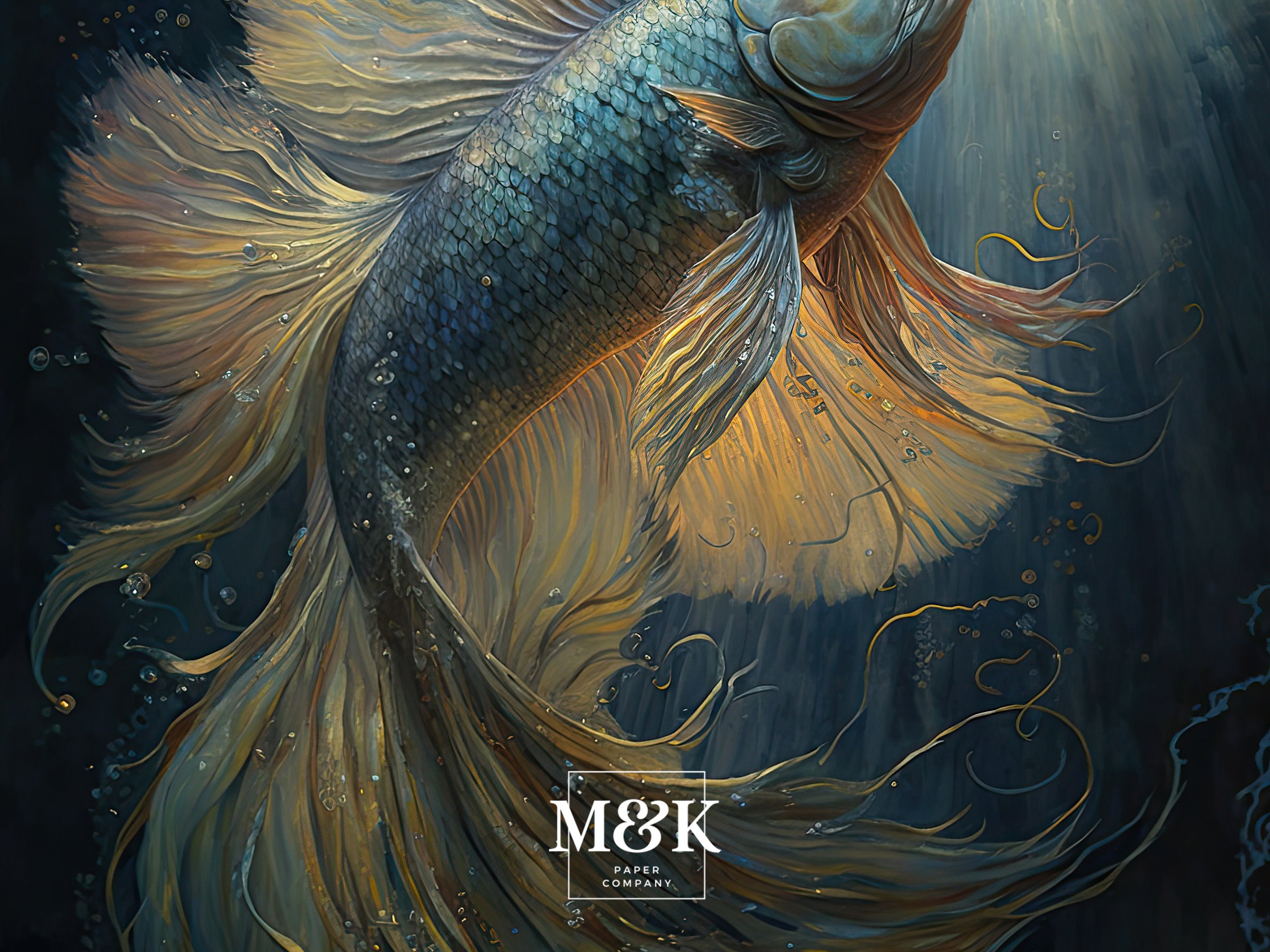 Dark Beta Fish Print / Dark Academia Wall Art / Downloadable - Etsy