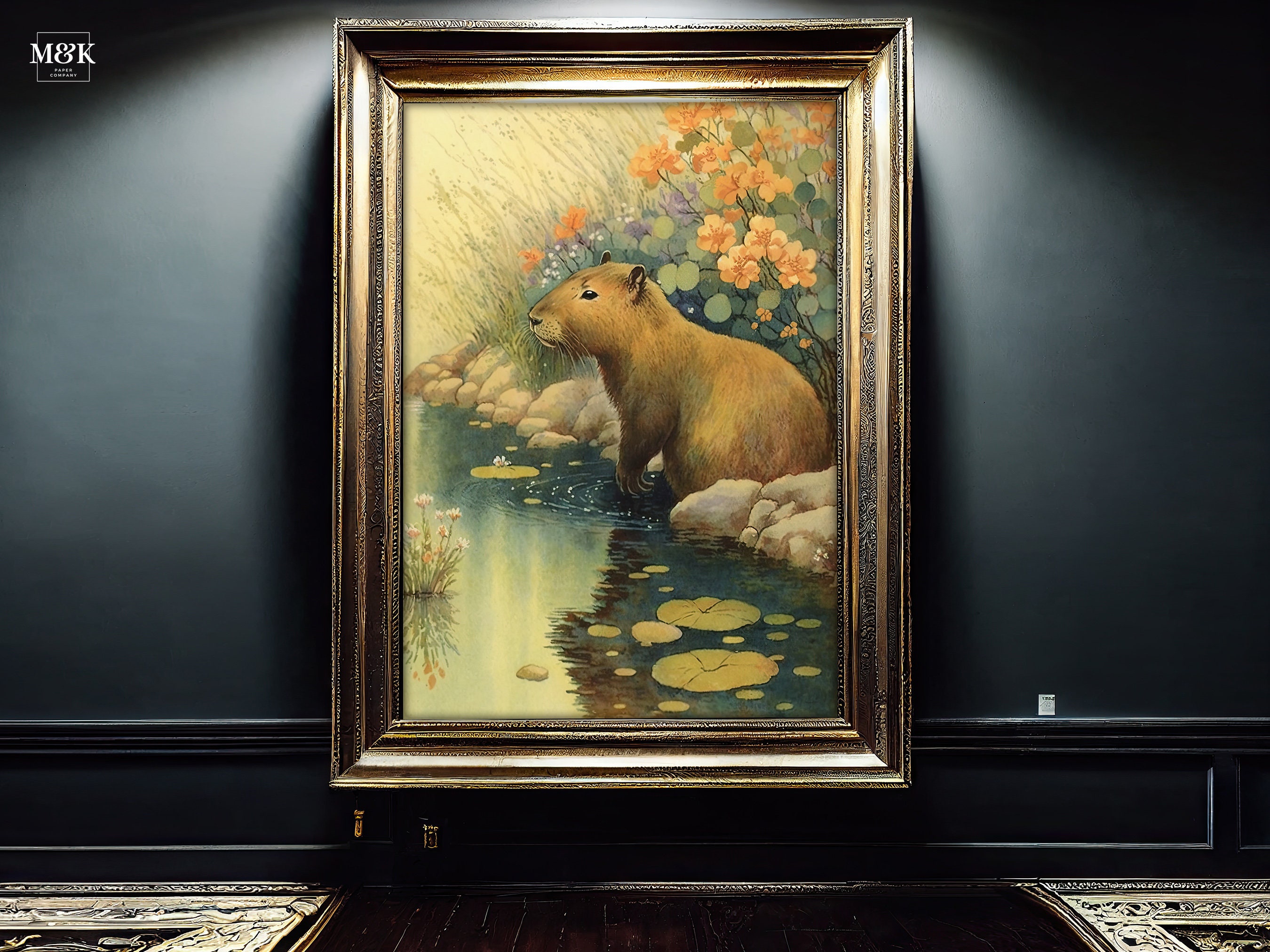 Capybara Art Print / Light Academia Wall Art / Downloadable Art Print ...