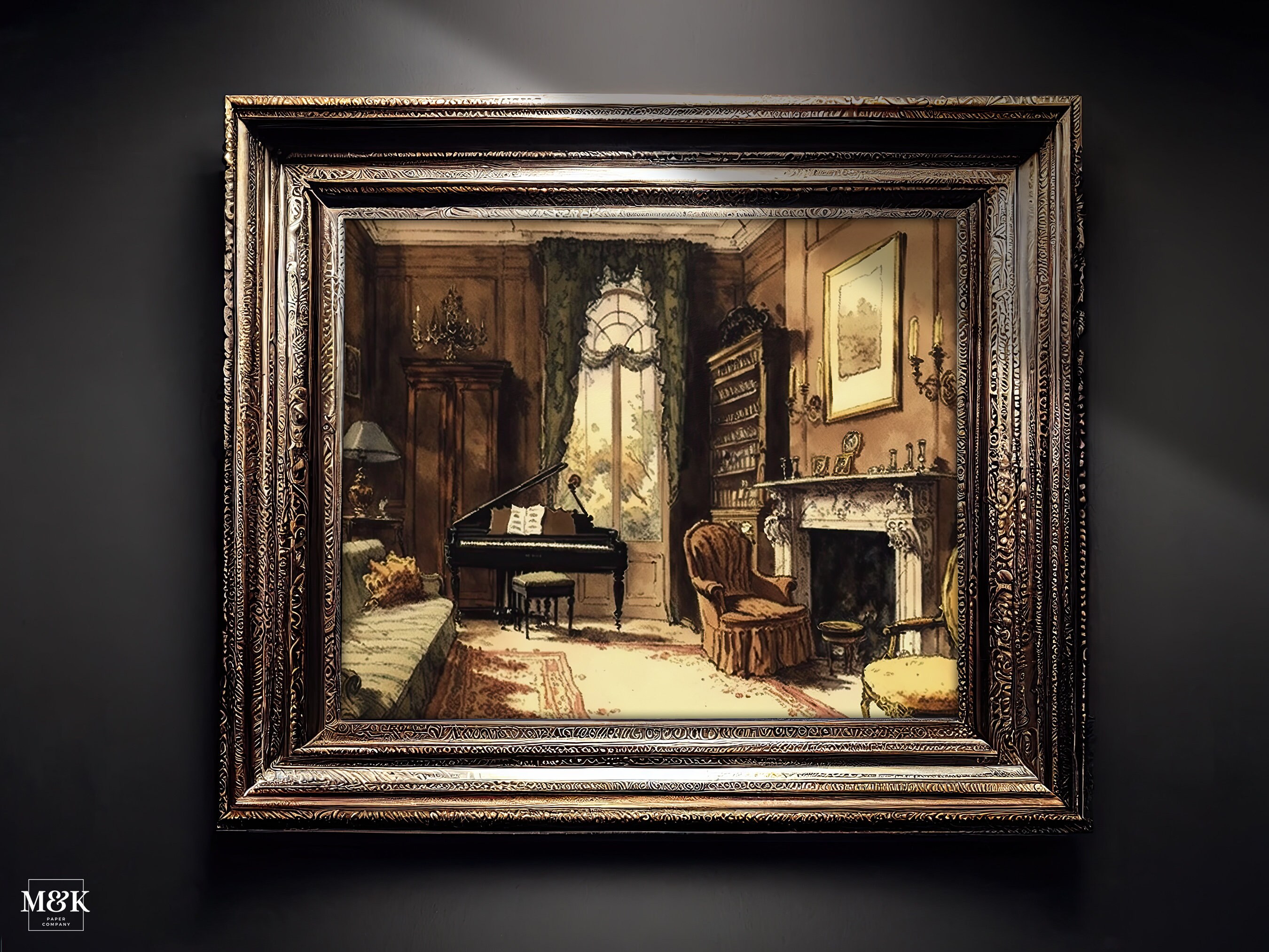 Pride and Prejudice Drawing Room Print / Light Academia Wall - Etsy