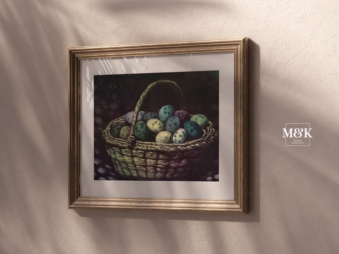 Ostara Egg Basket Scene / Dark Academia Wall Art / Downloadable Art ...