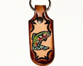 Rainbow Trout Keychain - Etsy