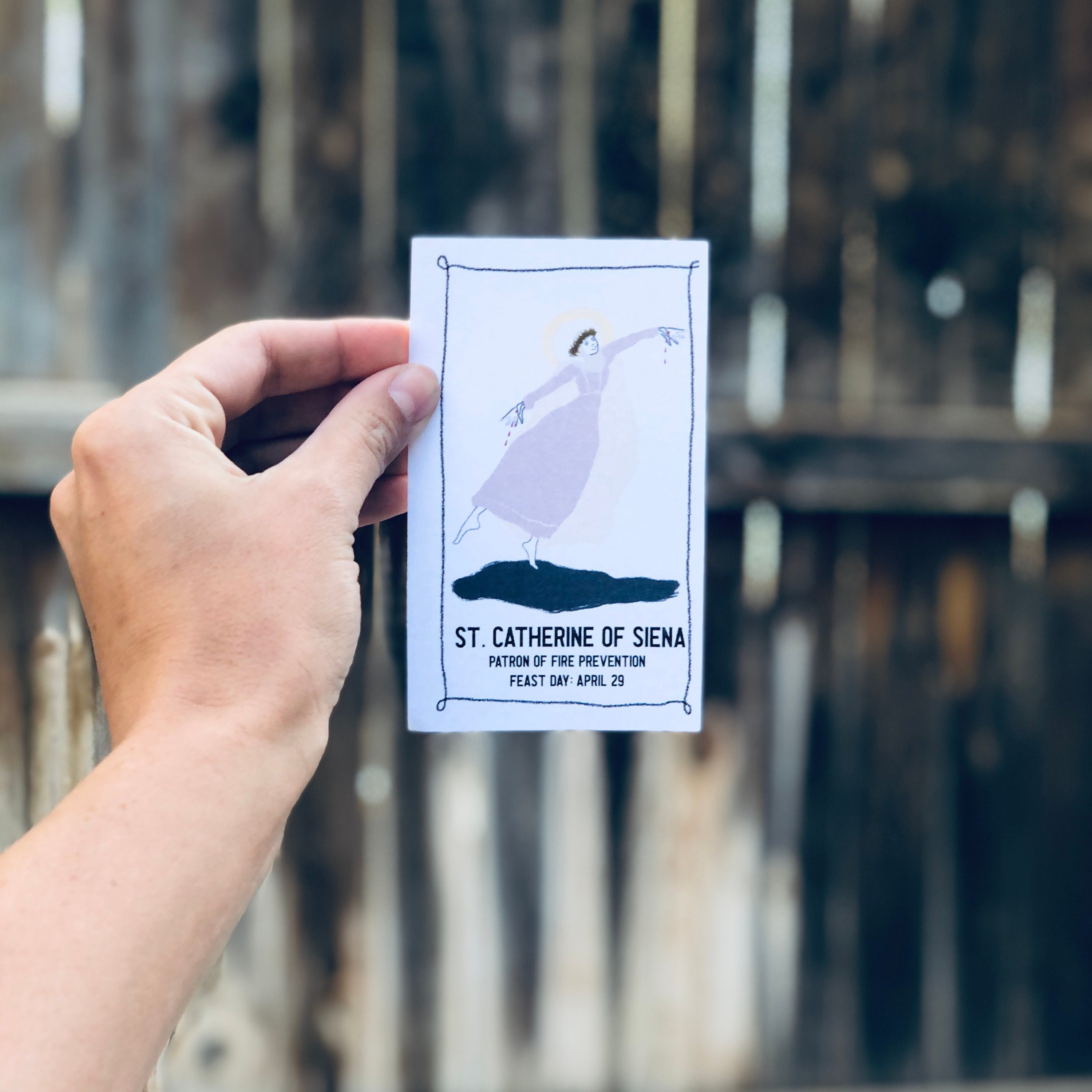 Home Décor Wall Décor St Catholic Printable Prayer Card Catherine of Siena Printable Saint Card ...