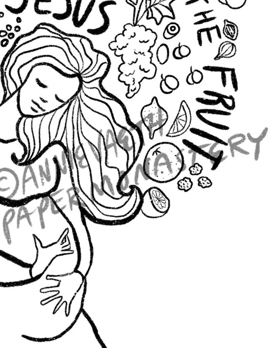 Hail Mary Prayer Coloring Page