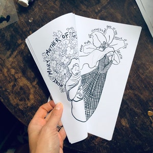 Catholic Coloring Book, Hail Mary Printable Coloring Page, Catholic ...